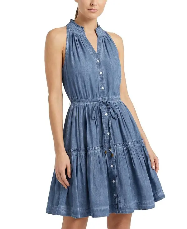 CHANGE OF SCENERY Charlotte Sleeveless Shirt Dress - Stonewash