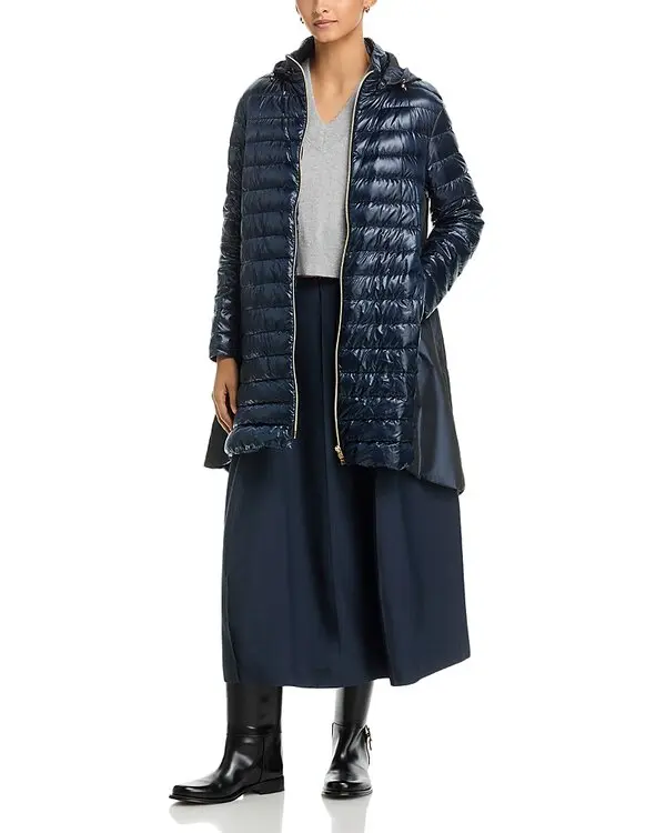 Herno Mixed Media Down Puffer Coat