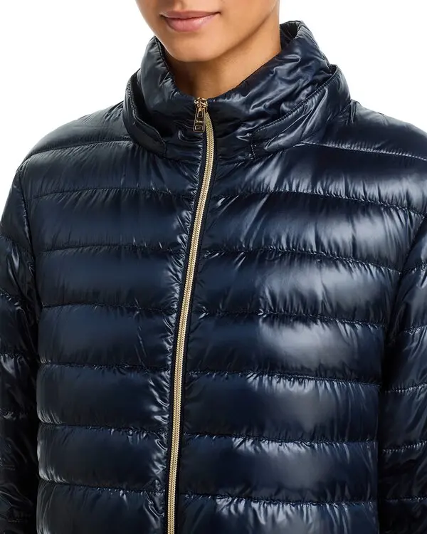 Herno Mixed Media Down Puffer Coat