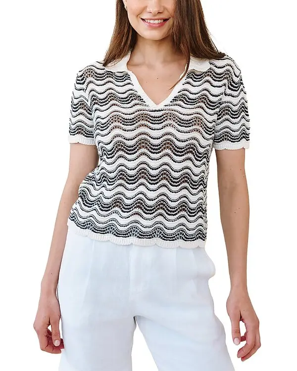 Bella Dahl Short Sleeve Collared Sweater