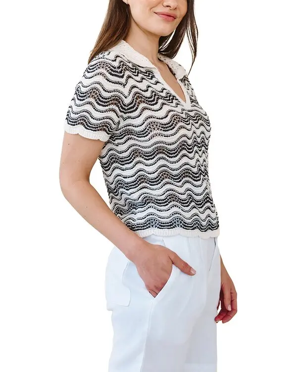 Bella Dahl Short Sleeve Collared Sweater