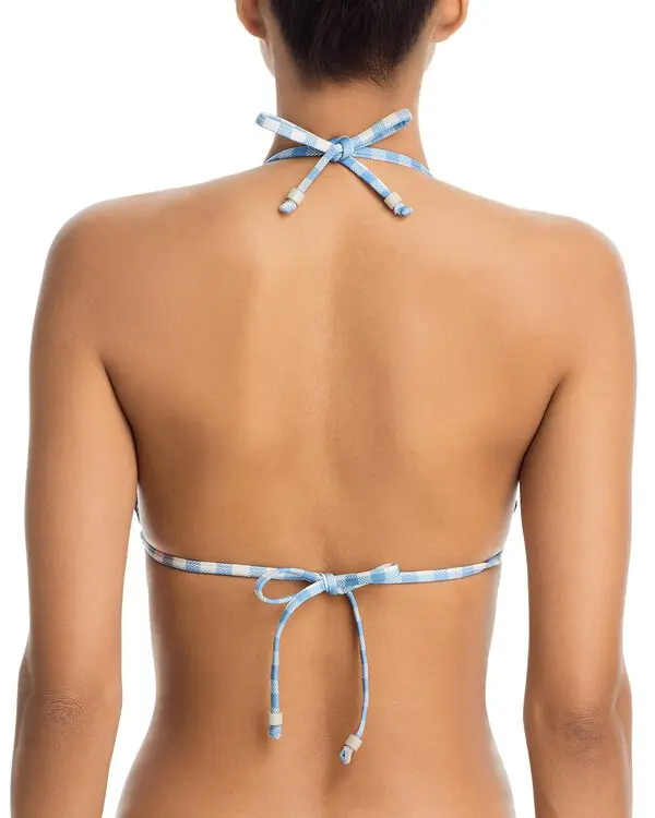 Aqua X Lisa Says Gah Ruffle Triangle Bikini Top