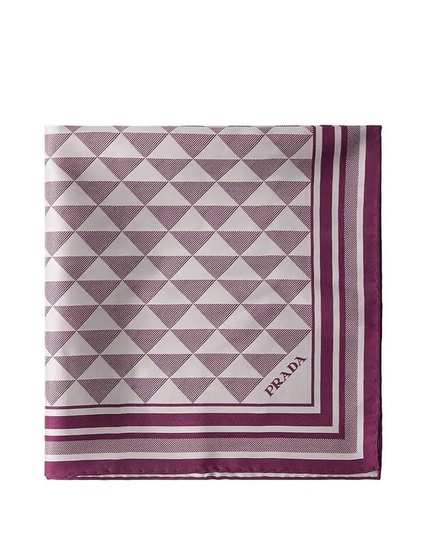 Prada Jacquard Silk Scarf 55x55 - Purple