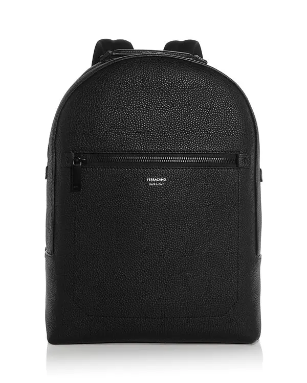 FERRAGAMO Firenze Leather Backpack - Black