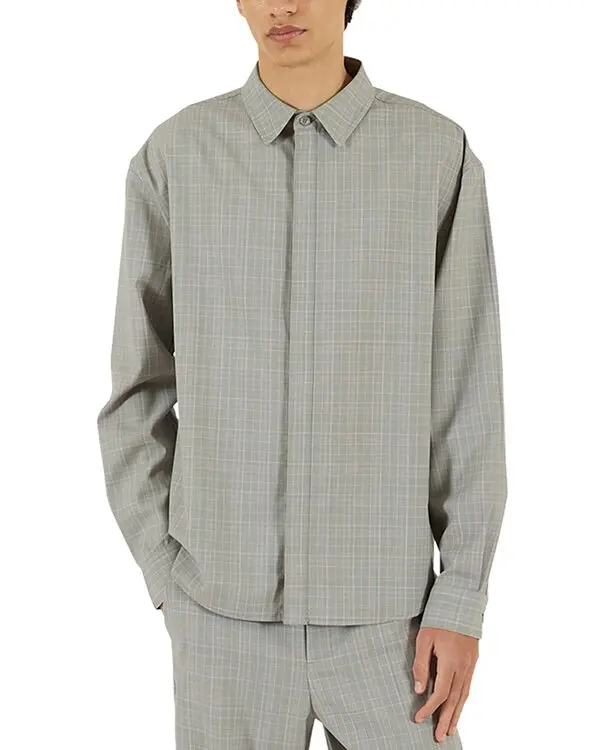 KROST Jordan Wool Plaid Shirt - Gray