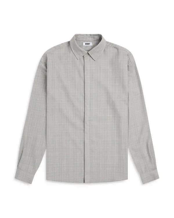 KROST Jordan Wool Plaid Shirt - Gray