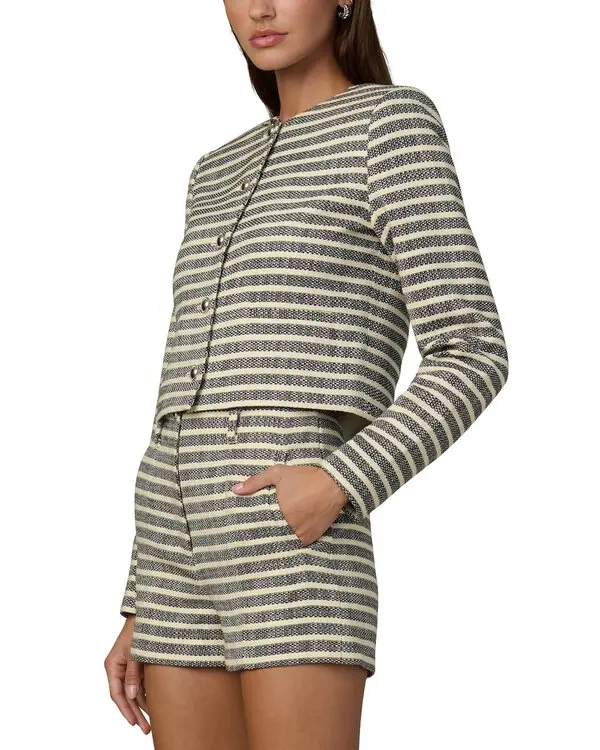 Joe's Jeans Talia Cropped Jacket With Stripes