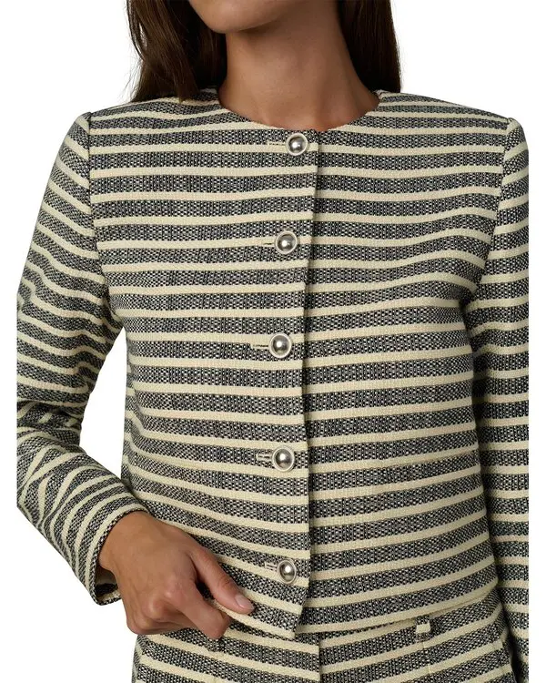 Joe's Jeans Talia Cropped Jacket With Stripes