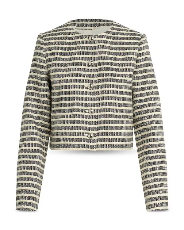 Joe's Jeans Talia Cropped Jacket With Stripes