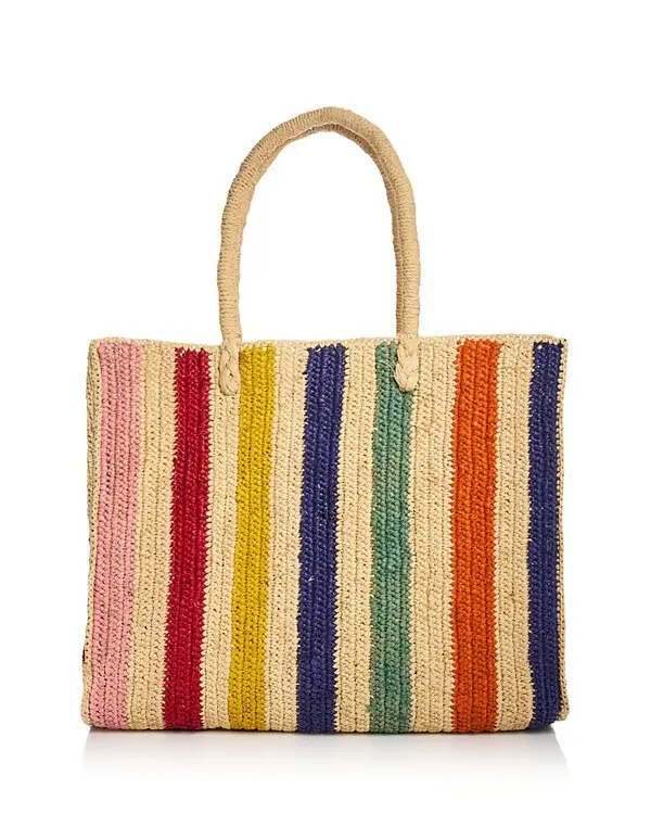 Aqua Raffia Tote