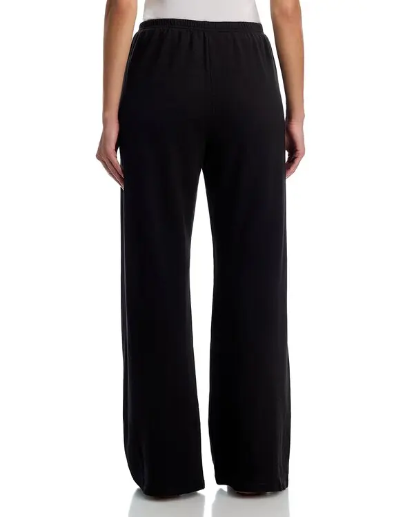 Aqua Macy Wide Leg Sweatpants - Black