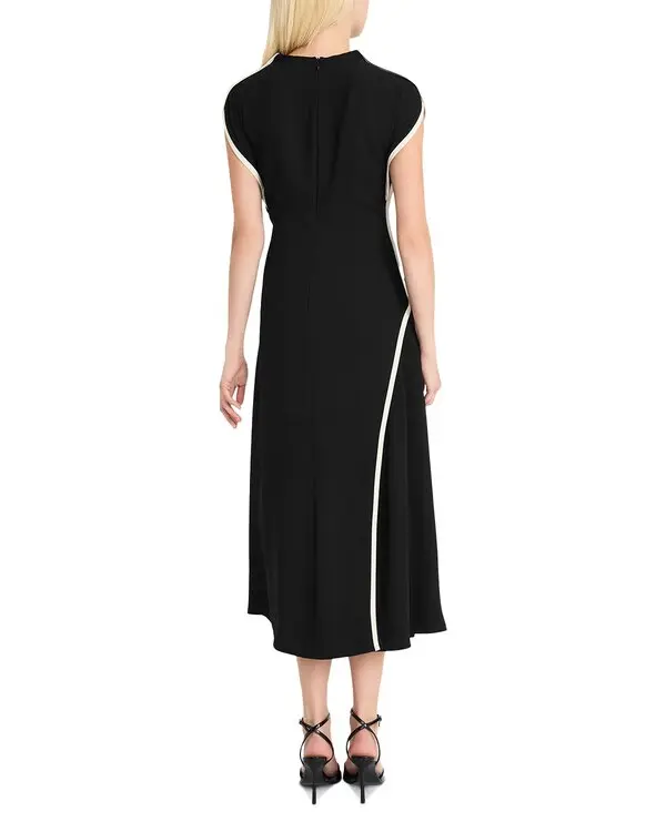 LUXELY Sleeveless Draped Midi Dress
