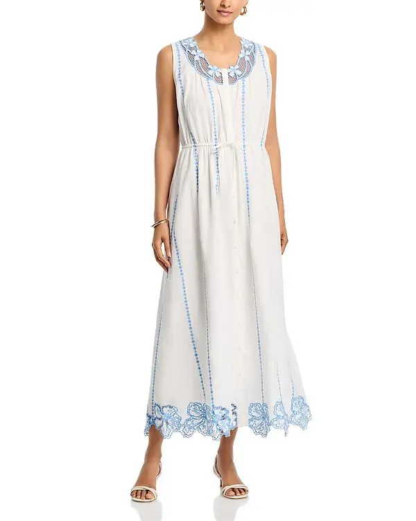 Rails Lorina Embroidered Dress - White