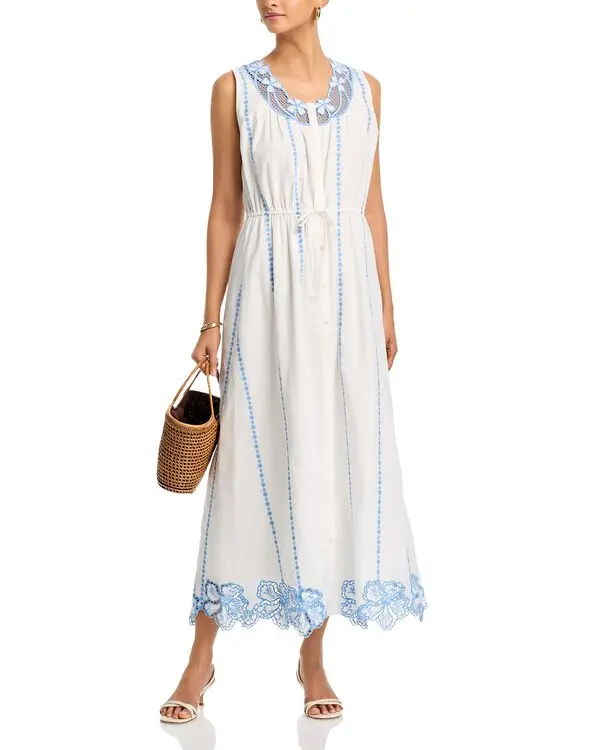 Rails Lorina Embroidered Dress - White