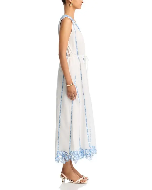 Rails Lorina Embroidered Dress - White