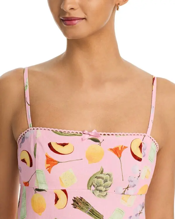 Aqua Printed Mini Dress
