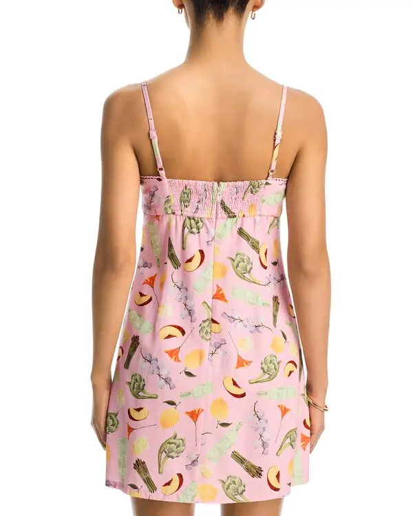 Aqua Printed Mini Dress