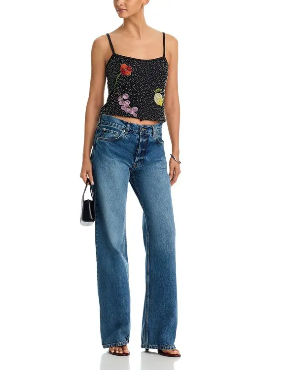 Aqua Allover Sequin Top