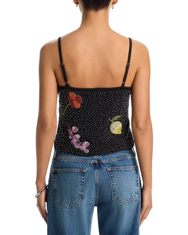 Aqua Allover Sequin Top