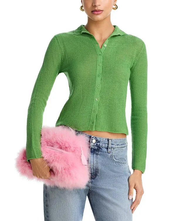 Moschino Tie Me Small Feather Top Handle Bag