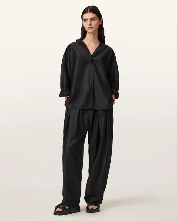 ALLSAINTS Wide Leg Trousers - Black