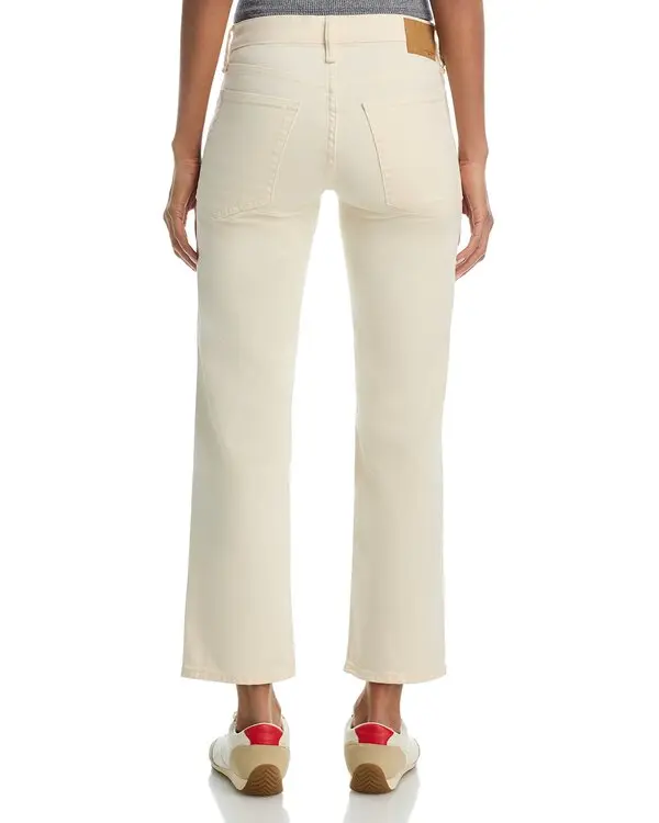 Rag & Bone Harlow Low Rise Straight Ankle Jeans - Ecru