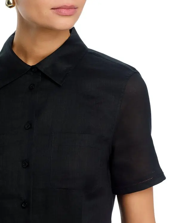 FRAME Embroidered Seaside Shirt Dress