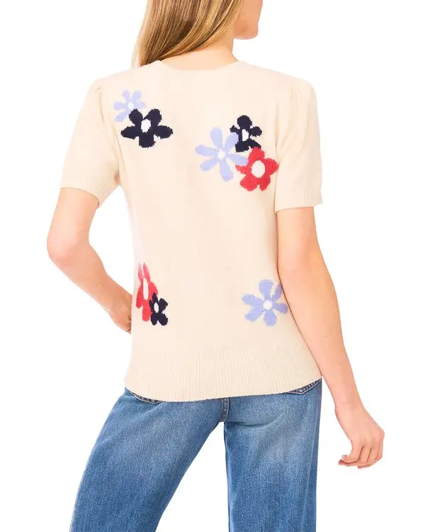 CECE DUPRAZ Floral Pullover Sweater