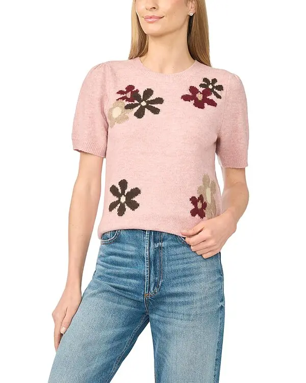 CECE DUPRAZ Floral Pullover Sweater - Zephyr