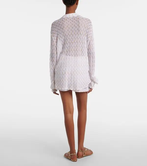 Missoni Open-knit Lamé Shorts