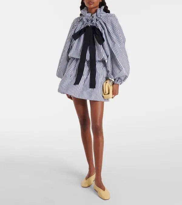 PATOU Striped Miniskirt - Blue