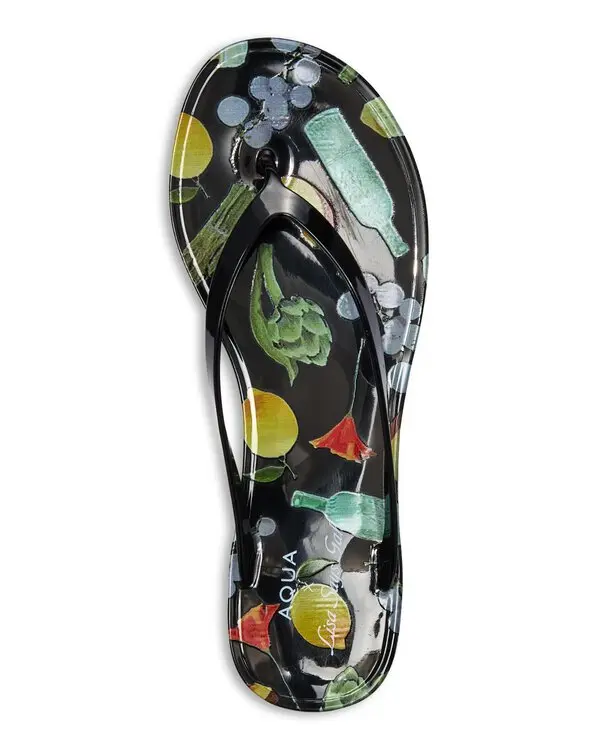 Aqua X Lisa Saya Gah Clrac Flip Flops Exclusive - Black Multi