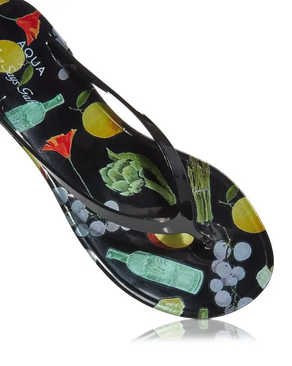 Aqua X Lisa Saya Gah Clrac Flip Flops Exclusive - Black Multi