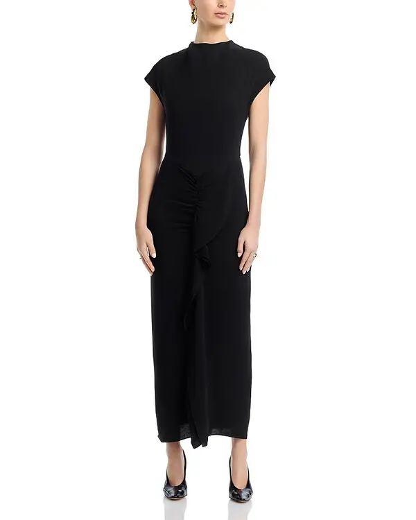 Tove Ennis Drape Dress - Black