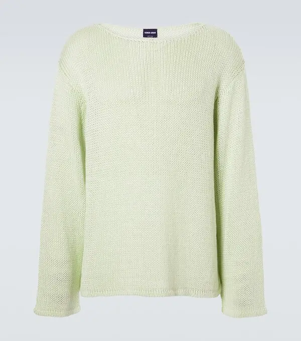 Giorgio Armani Linen And Cashmere-blend Sweater