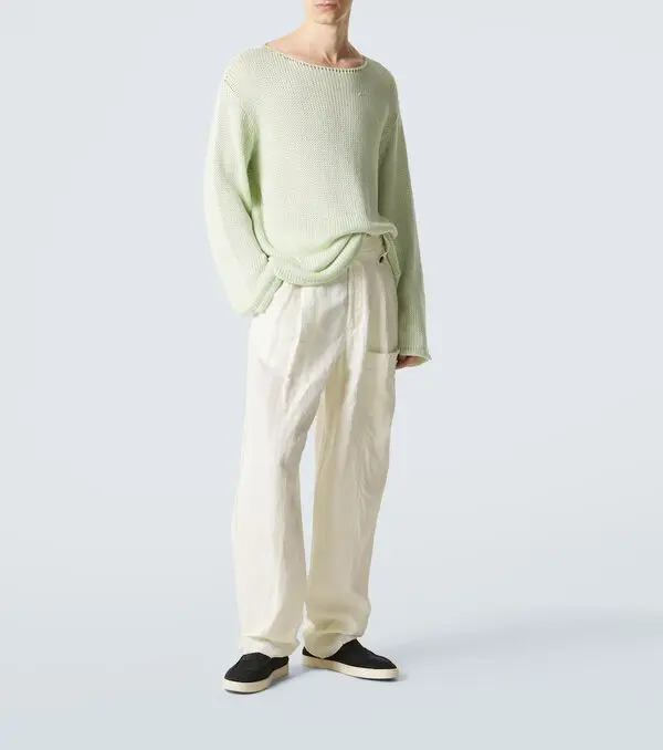 Giorgio Armani Linen And Cashmere-blend Sweater