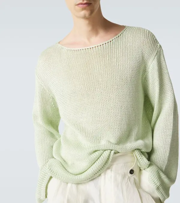 Giorgio Armani Linen And Cashmere-blend Sweater