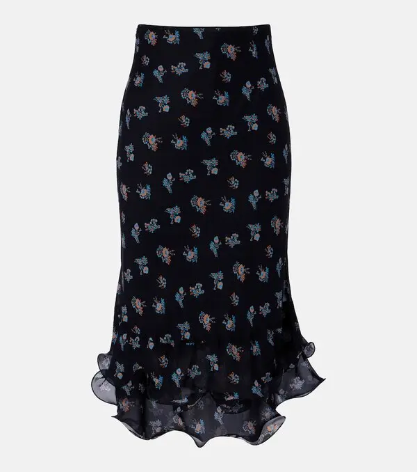 Dorothee Schumacher Airy Daydream Midi Skirt - Blue