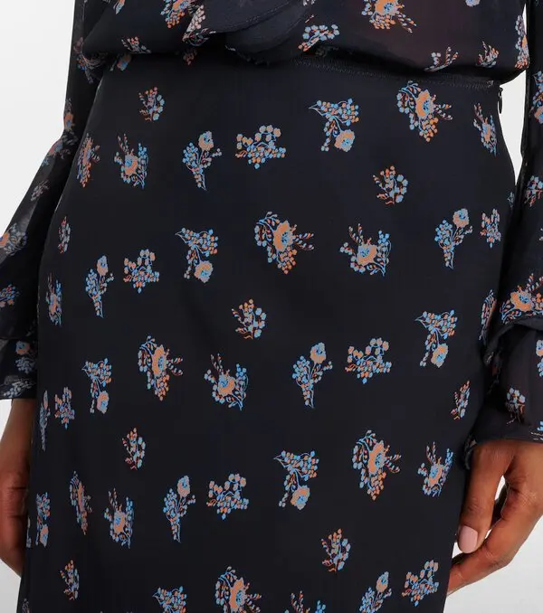 Dorothee Schumacher Airy Daydream Midi Skirt - Blue