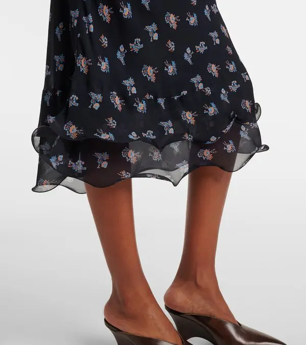 Dorothee Schumacher Airy Daydream Midi Skirt - Blue