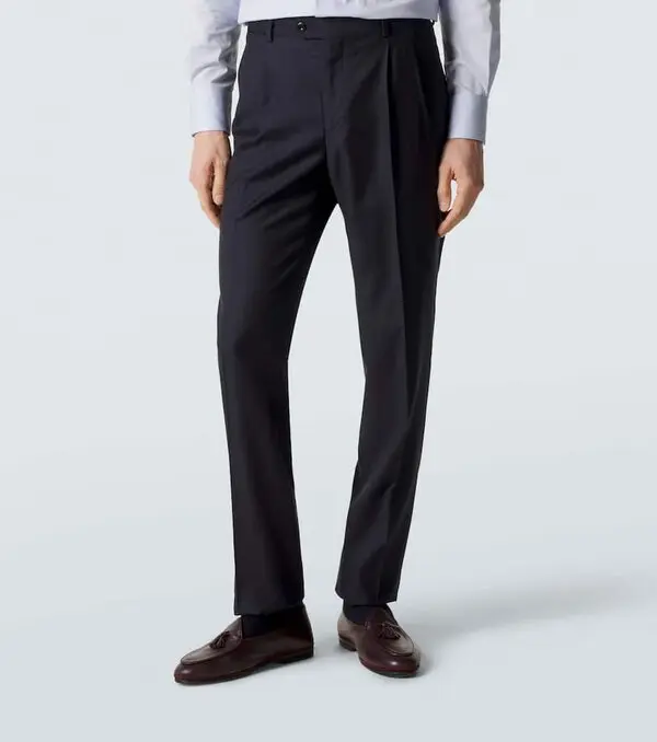 Rubinacci Virgin Wool Straight Pants