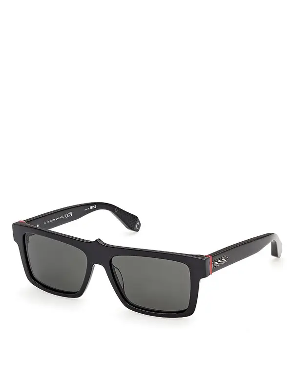 CHRISTIAN LOUBOUTIN Square Sunglasses, 57mm - Shiny Black/smoke