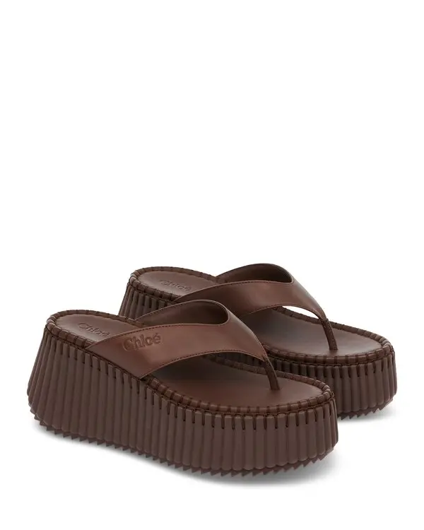 Chloé Nama Sandals - Sharp Brown