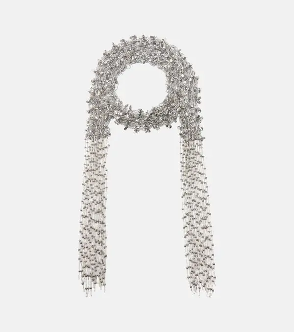 Dries Van Noten Embellished Fringed Necklace - Silver