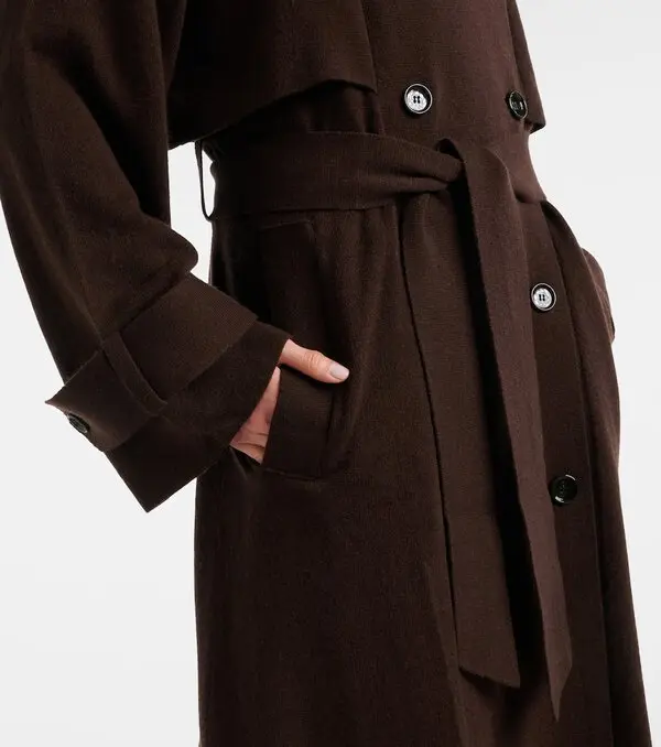 Jardin Des Orangers Wool And Cashmere Trench Coat - Brown