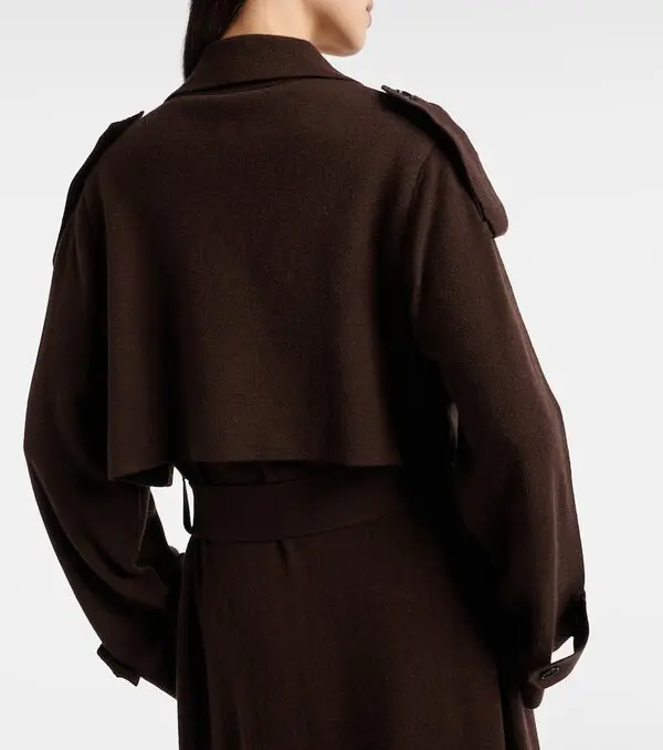 Jardin Des Orangers Wool And Cashmere Trench Coat - Brown