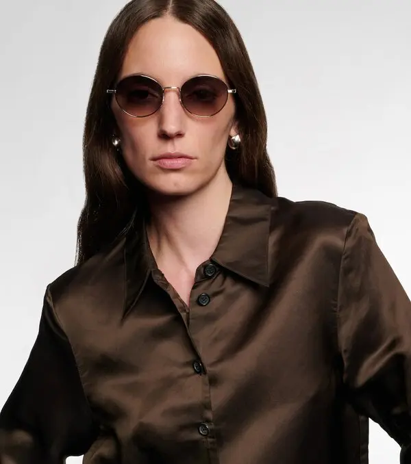 Khaite X Oliver Peoples 1994c Round Sunglasses - Grey
