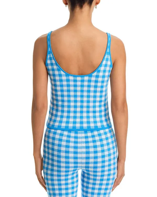 Aqua Printed Sleeveless Top - Blue