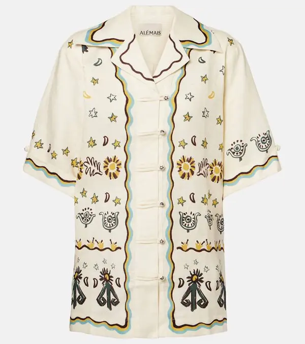 ALEMAIS Antoinette Printed Linen Shirt