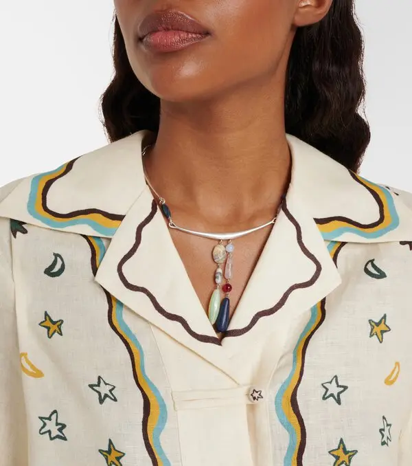 ALEMAIS Antoinette Printed Linen Shirt